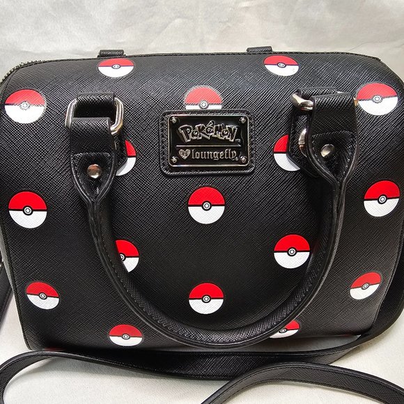 Loungefly | Bags | Loungefly Pokemon Pokeball Aop Purse Drop Strap ...
